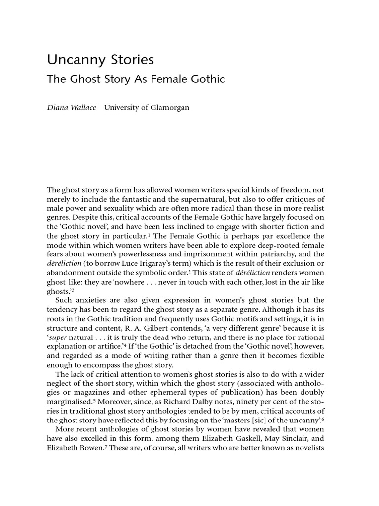 Female Ghost Stories and the Gothic | PDF | Gothic Fiction | Ghost Stories