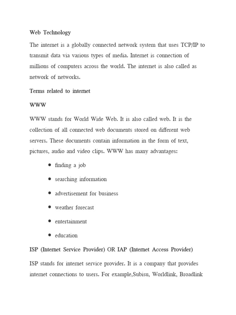 11zon Web Technology PDF | PDF | Html Element | World Wide Web