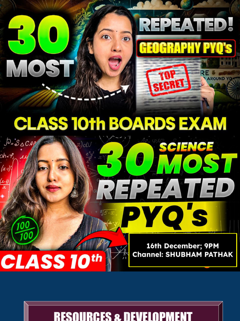 Class 10 Geography Resource Planning PYQs | PDF | Agriculture | Rock ...