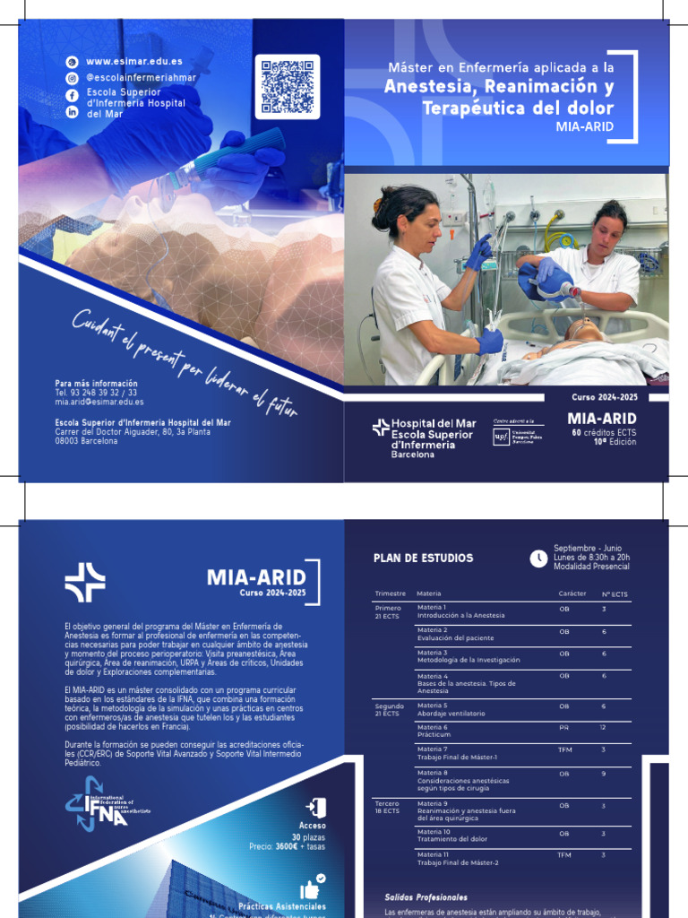 Diptic MIA-ESP CAT 2024 | PDF | Anestesia | Enfermería