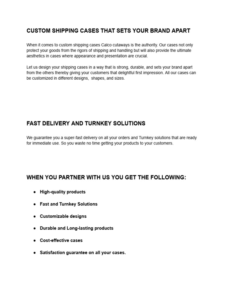 Calco Cutaways Landing Page 2 | PDF