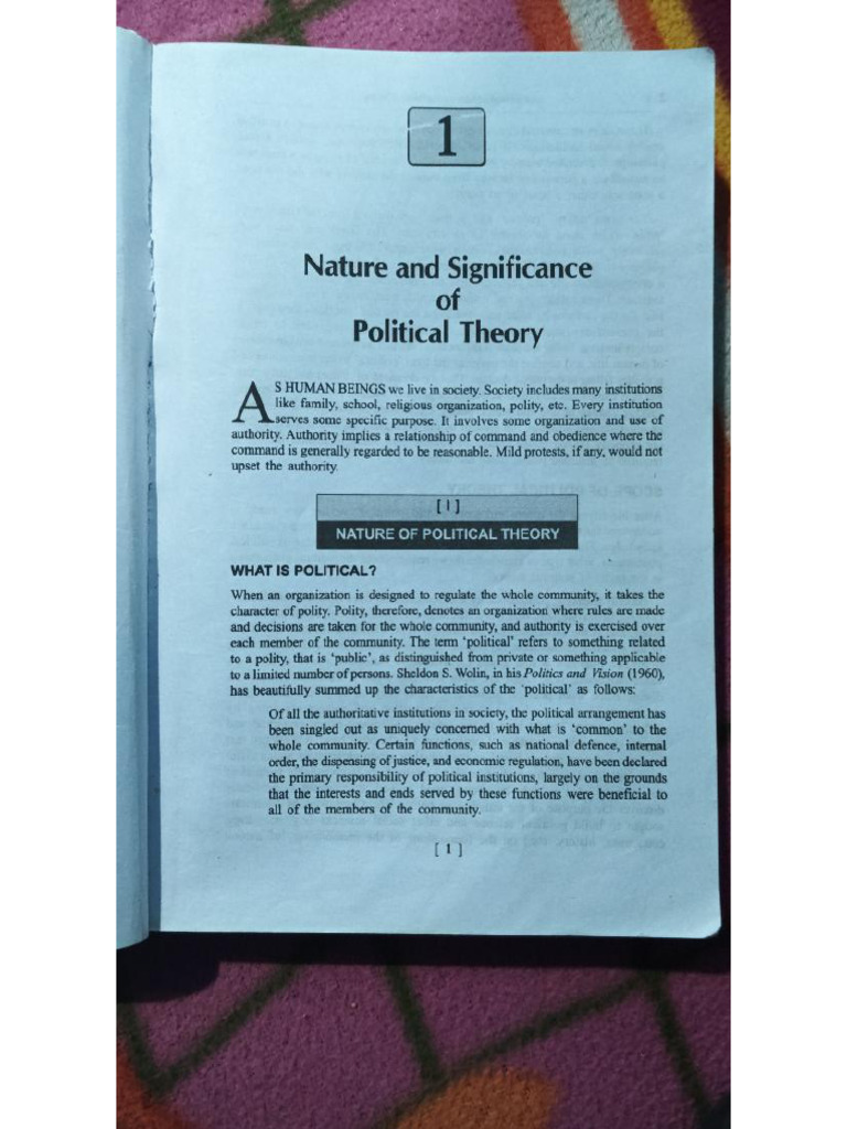 Nature of Political Theory | PDF