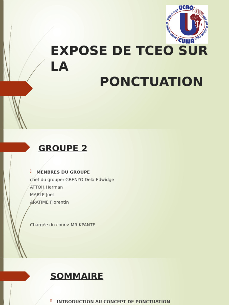 EXPOSE DE TCEO SUR LA | PDF