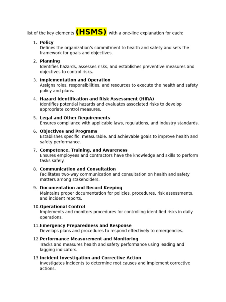 Interview Doc. HSEngr. | PDF | Occupational Safety And Health | Risk Assessment