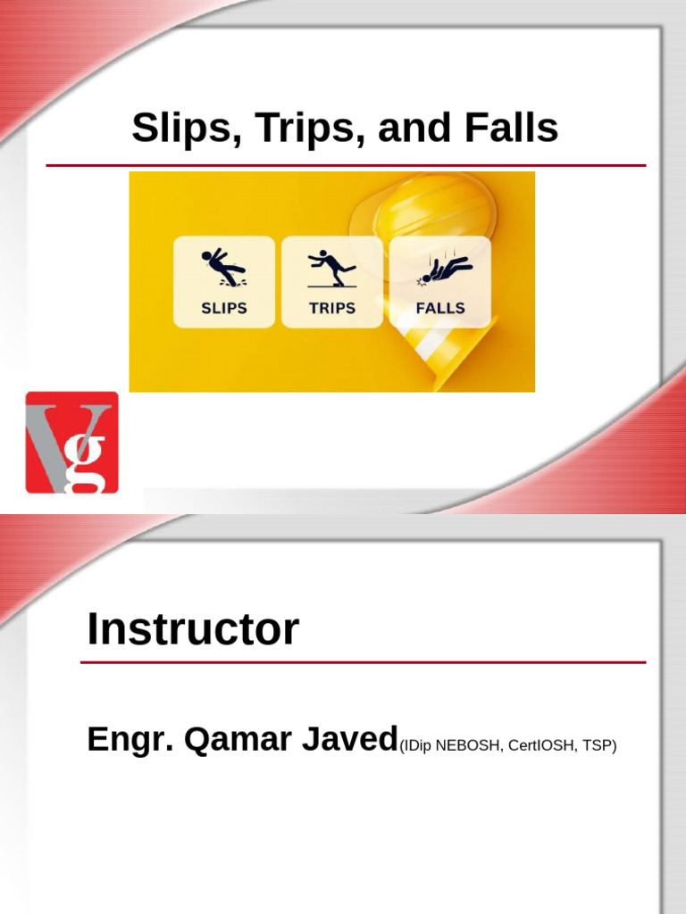 Slip, Trip and Fall Safety Training | PDF | Ladder | Risk