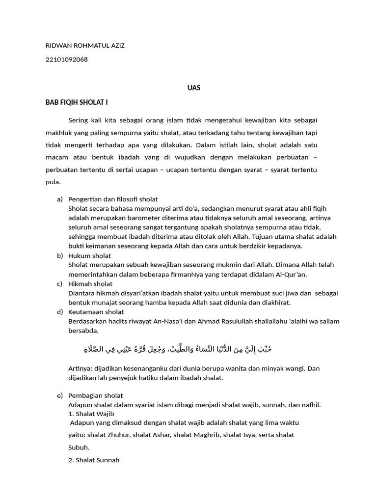 Ridwan Rohmatul Aziz - Uas Aswaja | PDF