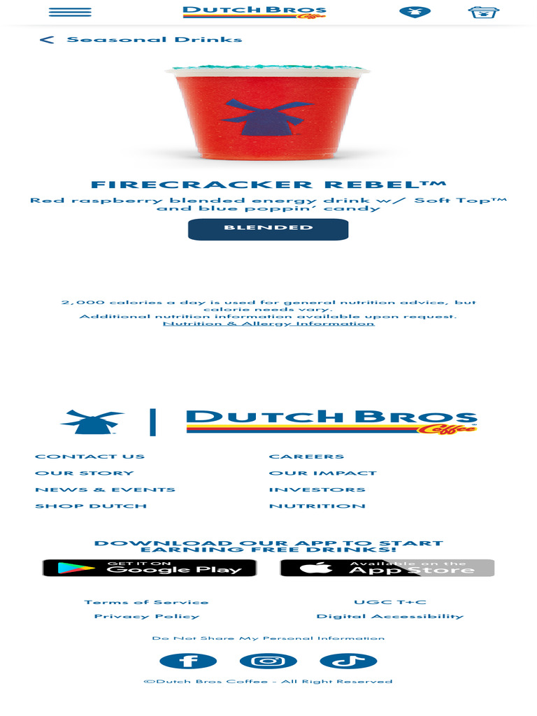 Firecracker Rebel™ - Red Raspberry Blended Energy Drink W Soft Top™ and ...