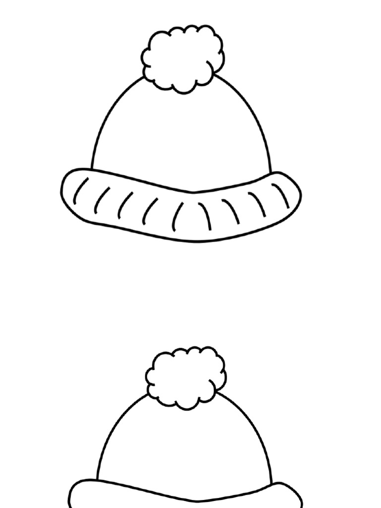 printable winter hat craft template | PDF