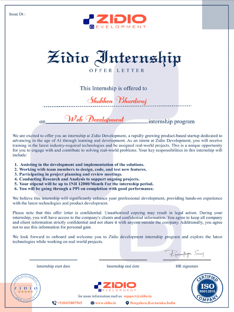 Offer letter_5 | PDF