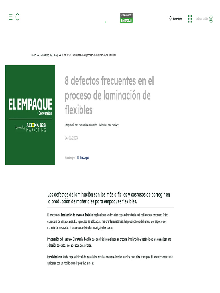 8 Defectos en El Proceso de Laminación de Flexibles | PDF