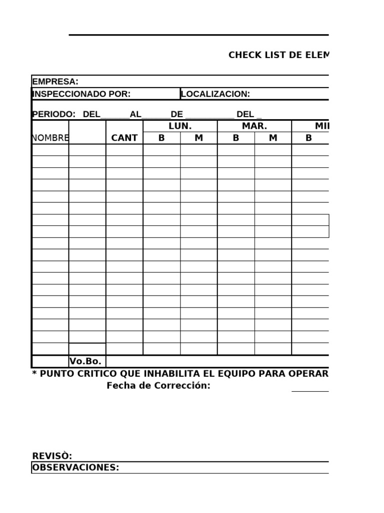 14.check List Epp | PDF