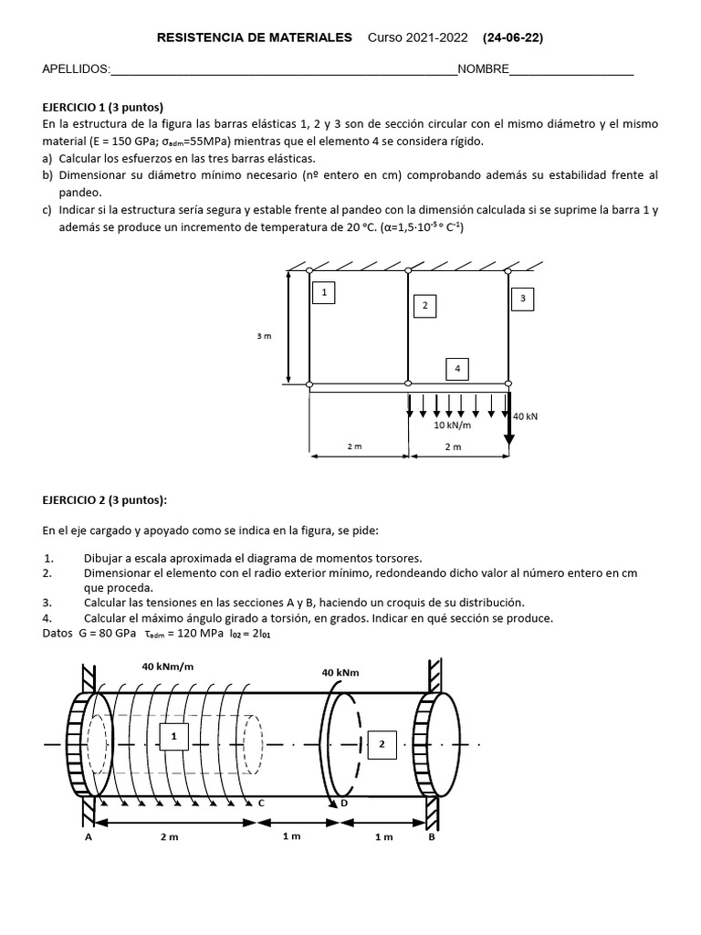 RM 21-22 Julio 22 Examen Con Soluciones | PDF | Pandeo | Ingeniería de Edificación
