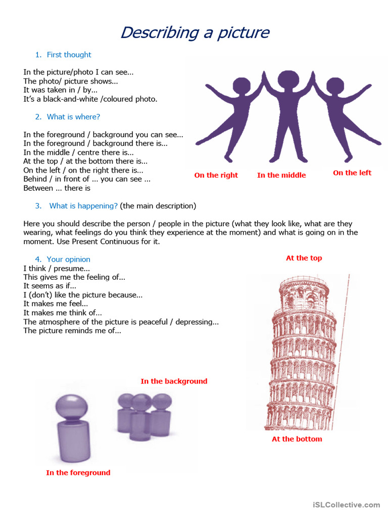 Describing A Picture - Photo | PDF