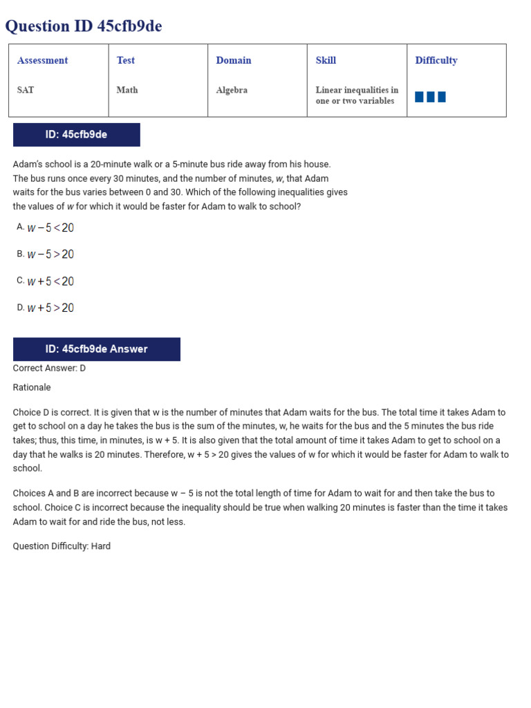Linear Inequalities (Hard) Answers | PDF | Sat | Triangle