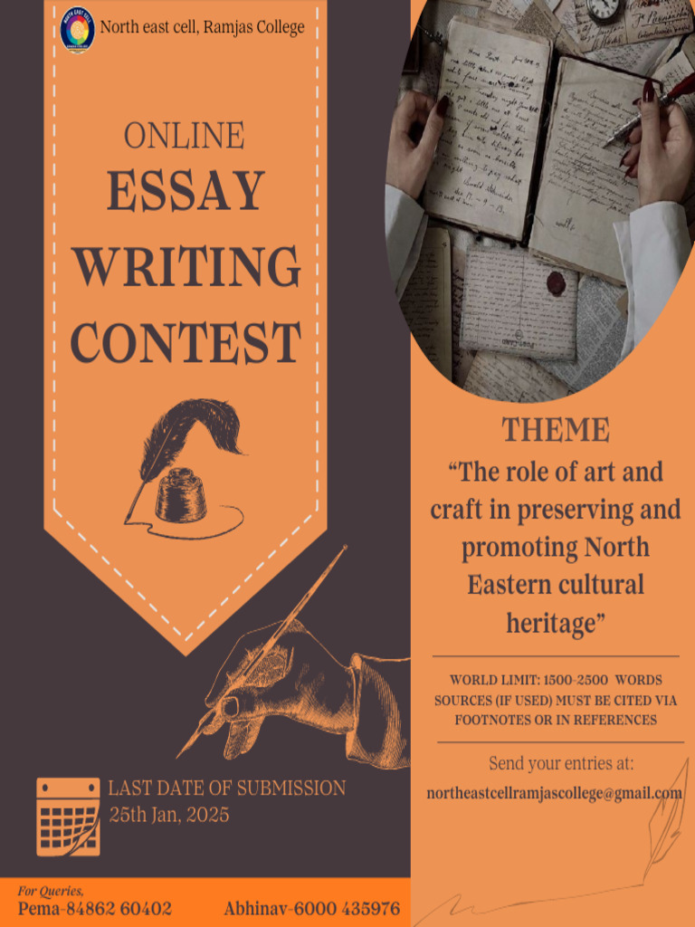 ESSAY WRITING CONTEST.NEC RAMJAS.pdf | PDF | Essays | The Arts