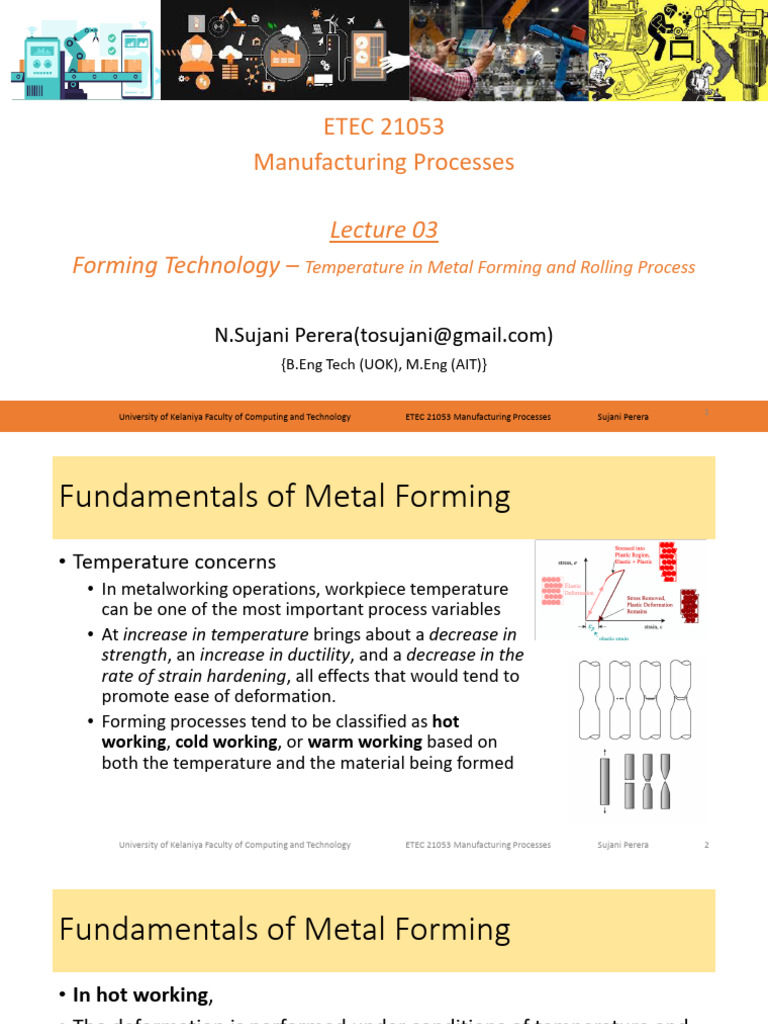 3 Forming Technolog Upto Rolling Processy | PDF | Rolling (Metalworking ...