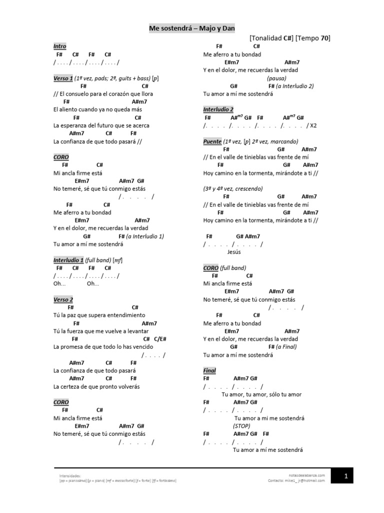 Me Sostendrá - Majo y Dan | PDF