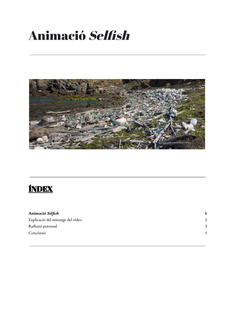Animació Selfish | PDF