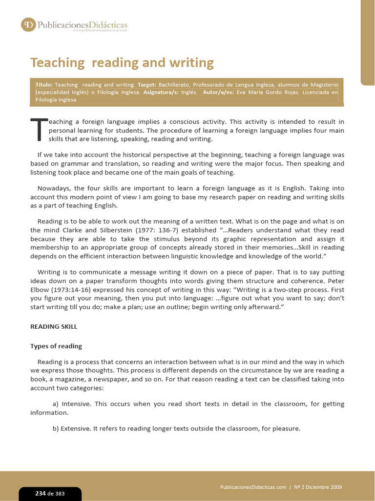 Teaching Reading and Writing | PDF | Reading Comprehension | Sherlock ...