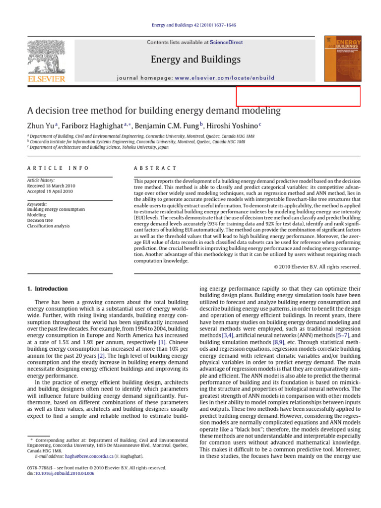 Decision Tree For Building Energy Demand Method | PDF | Statistical ...