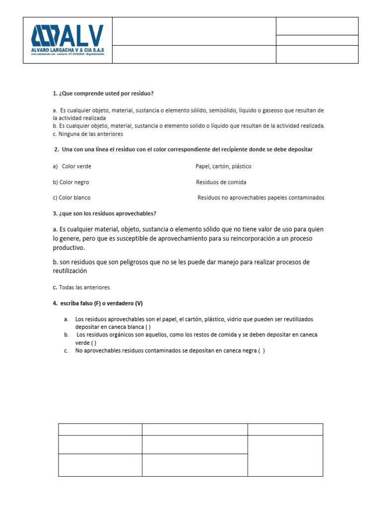 Fecr-Sgsst-078 Formato de Clasificacion de Residuo | PDF | Residuos | Materiales