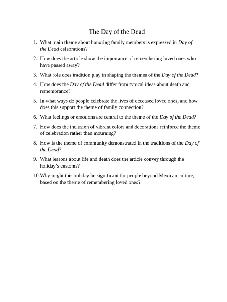 The Day of the Dead | PDF