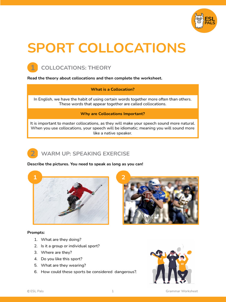 (TV - B2-C1) Sport Collocations - Part 1 | PDF
