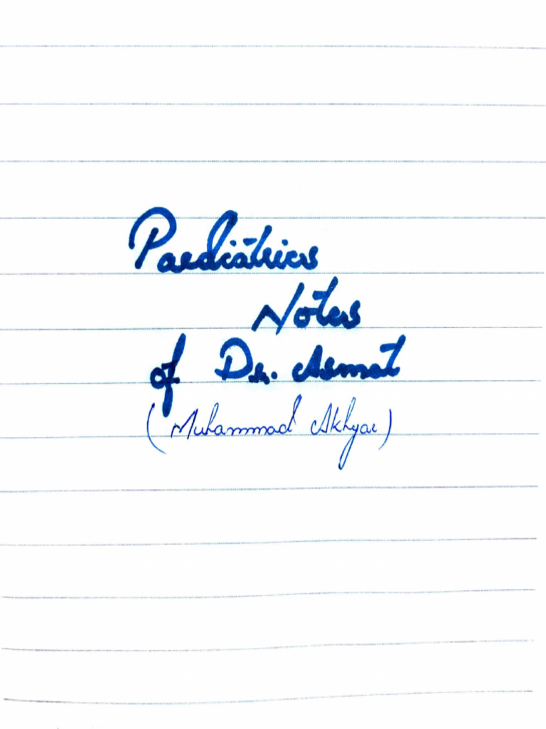 Paeds Notes Complete | PDF