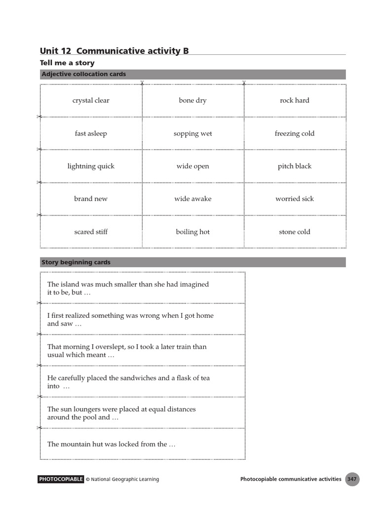 Advanced_Unit 12_Communicative activity B | PDF