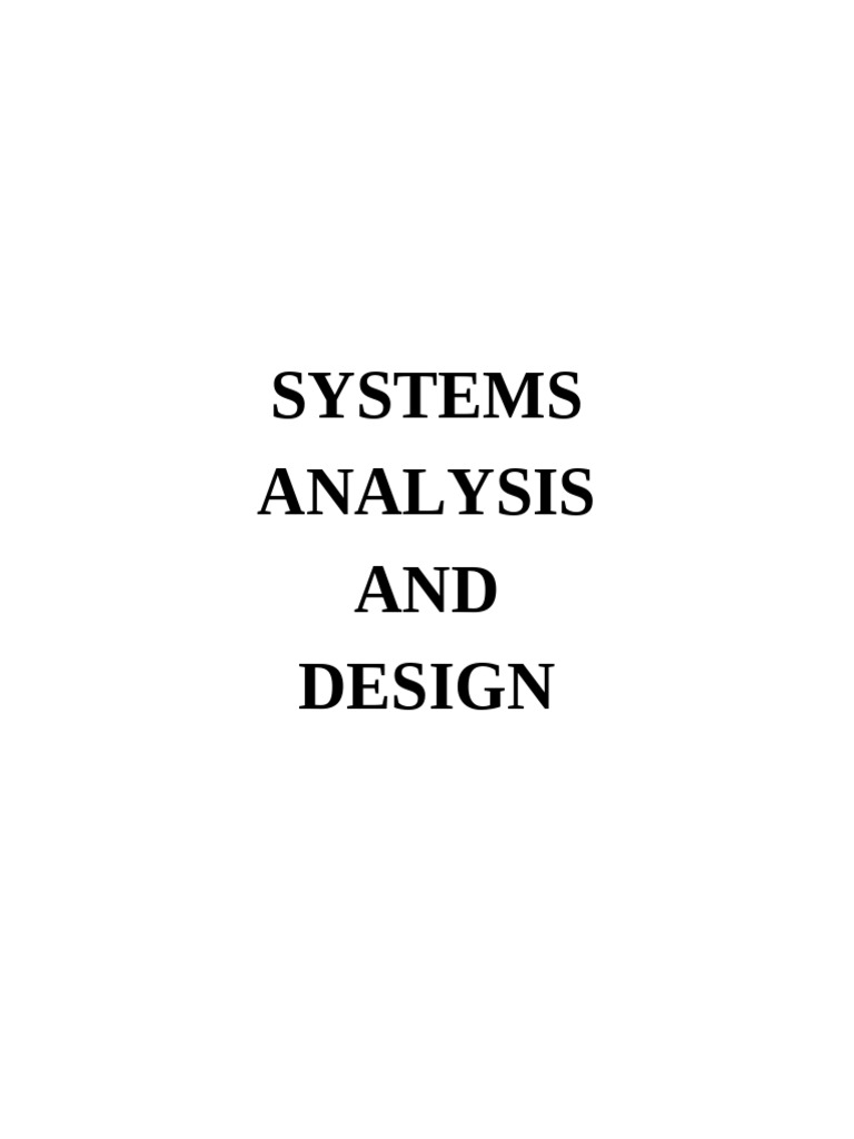 Systems Analysis and (Autorecovered) | PDF | System | Software Development Process