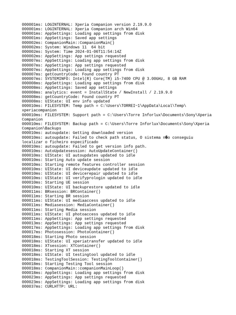 Companion Log 2024 01 06T11 54 14Z | PDF | Proxy Server | Installation ...