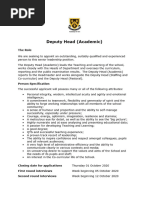 Job Description of A Deputy Principal | PDF | Teachers | Education Theory