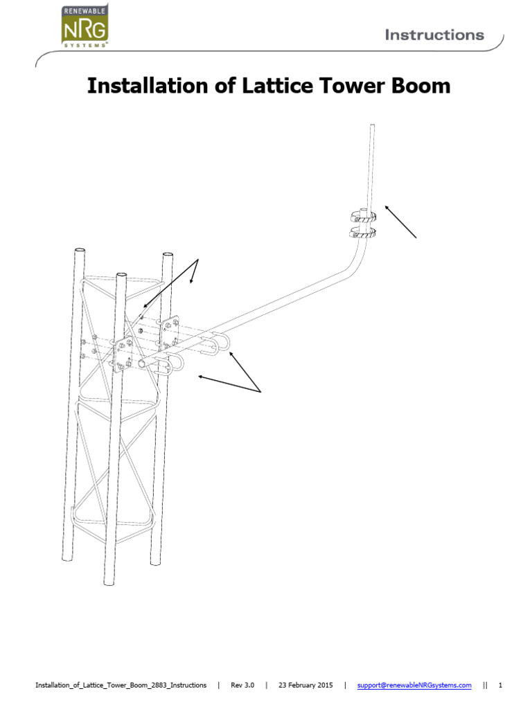 Lattice Tower Boom Installation Guide | PDF