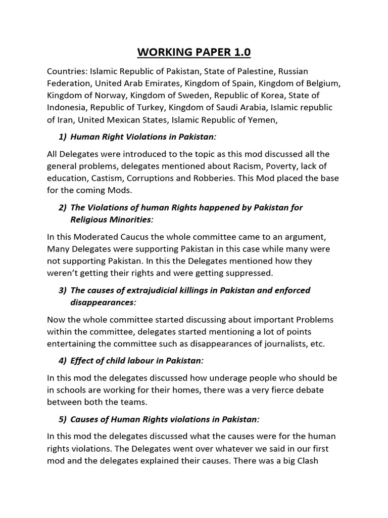 working paper | PDF | Pakistan | Human Trafficking