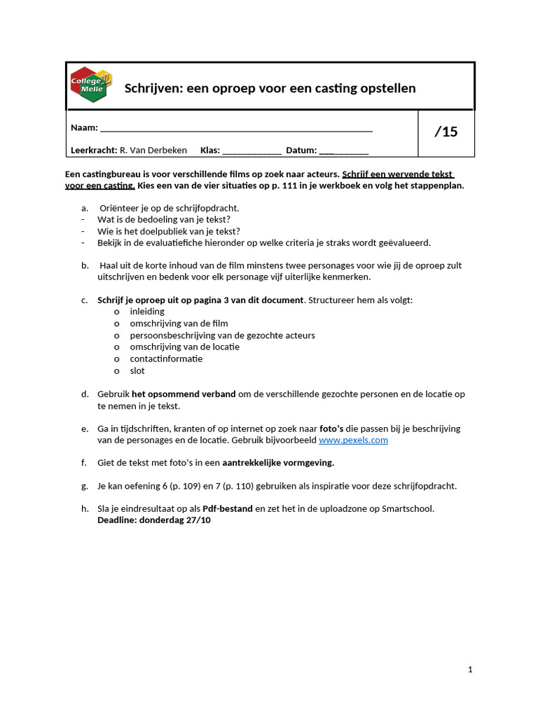 Oproep Voor Een Casting | PDF