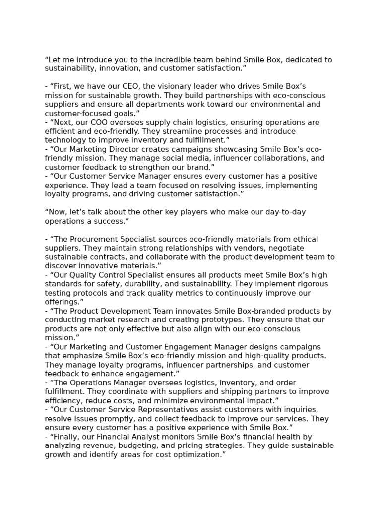 Presenter notes | PDF | Supply Chain | Warehouse