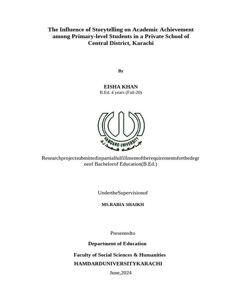 Rabab Research Final Project | PDF | Storytelling | Learning