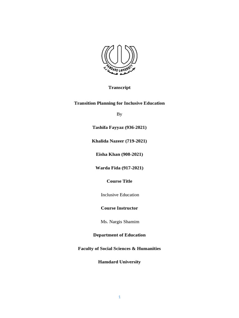 Transcript of Inclusive Education | PDF | Individualized Education Program | Special Education