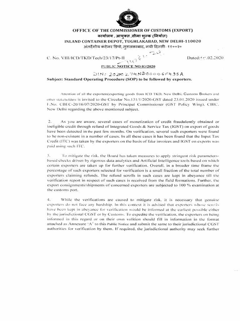 Public Notice No. 03 of 2020 | PDF