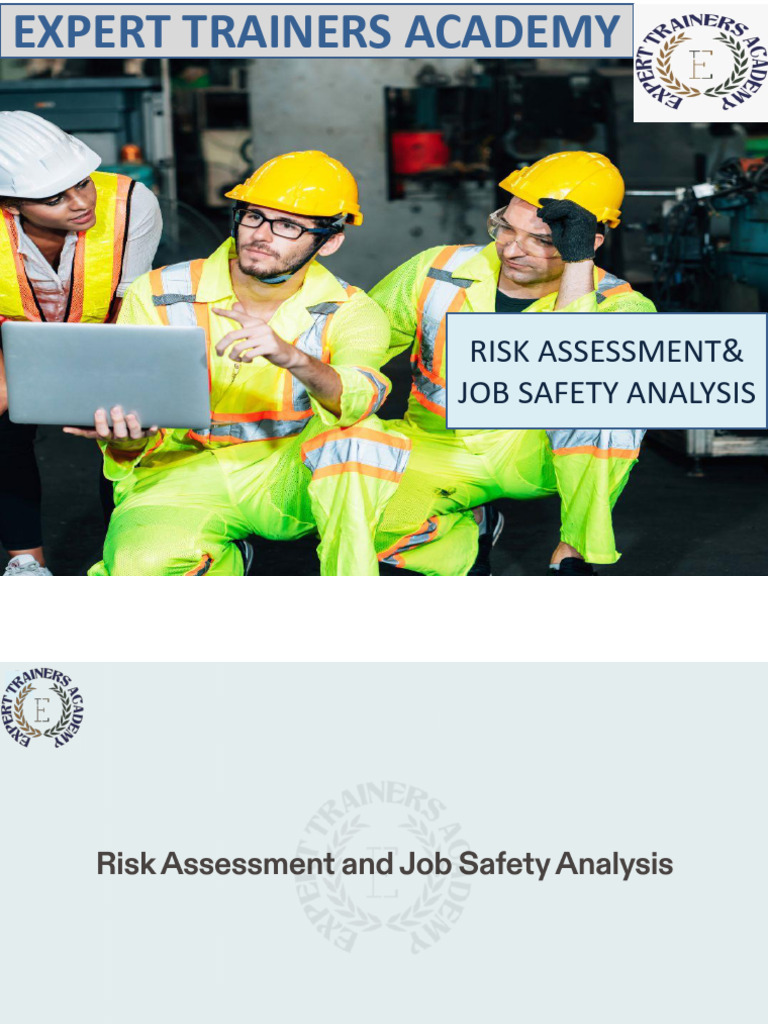 Risk Assessment And Job Safety Analysis - JSA | PDF