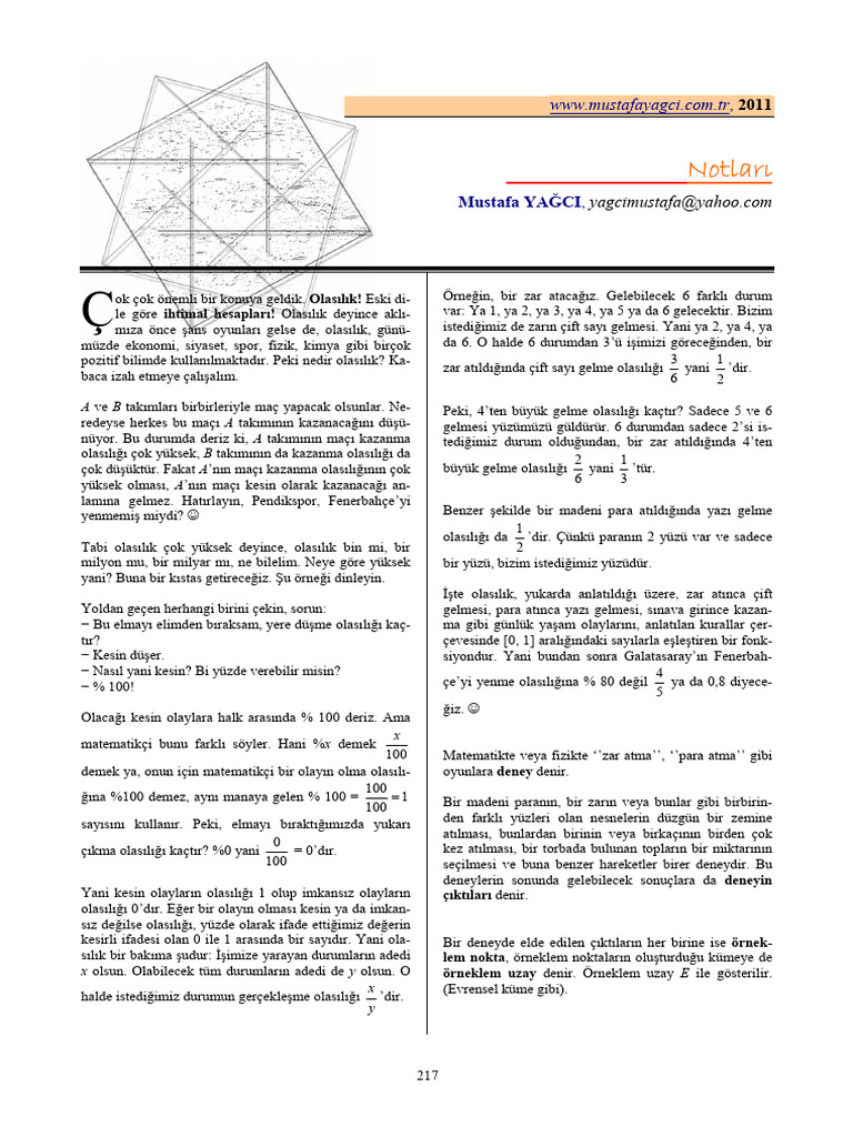MAT227-olasilik_26_ | PDF