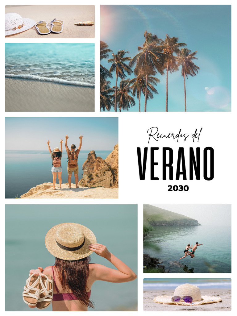 Collage Vertical Recuerdos del Verano Aesthetic Blanco_20250107_152845 ...
