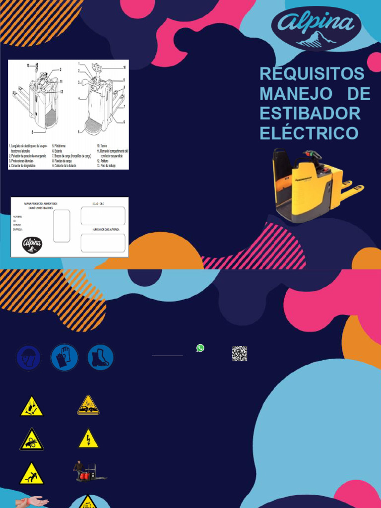 Requisitos y Manejo de Estibadores Eléctricos | PDF