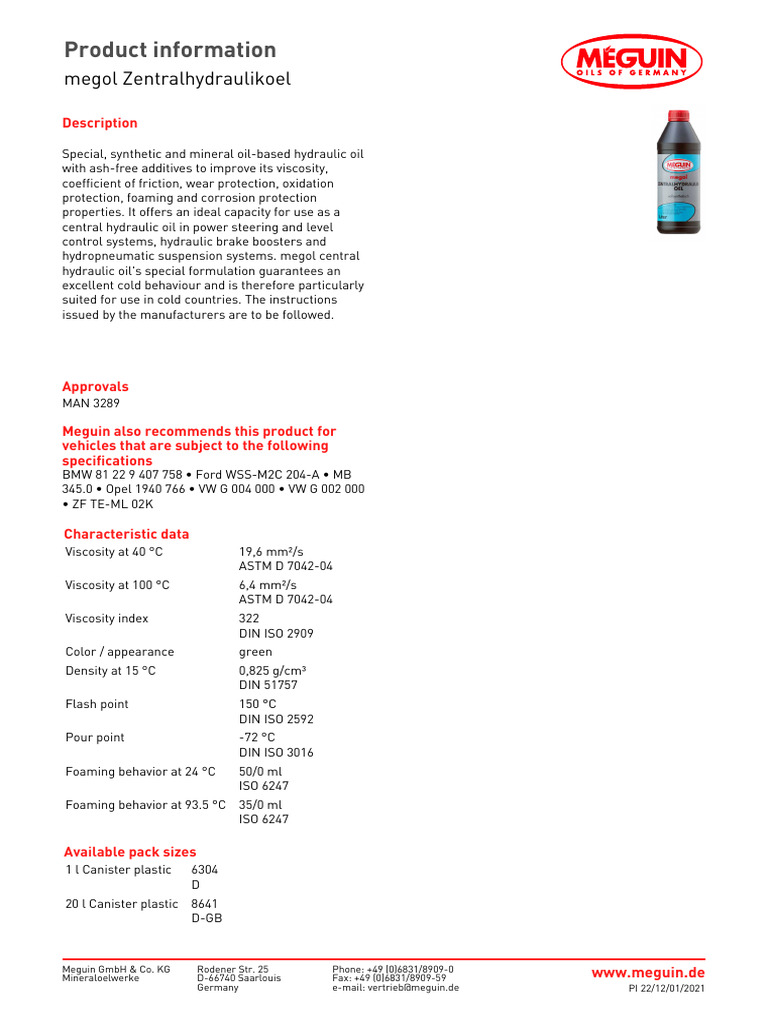 Product Information Sheet | PDF