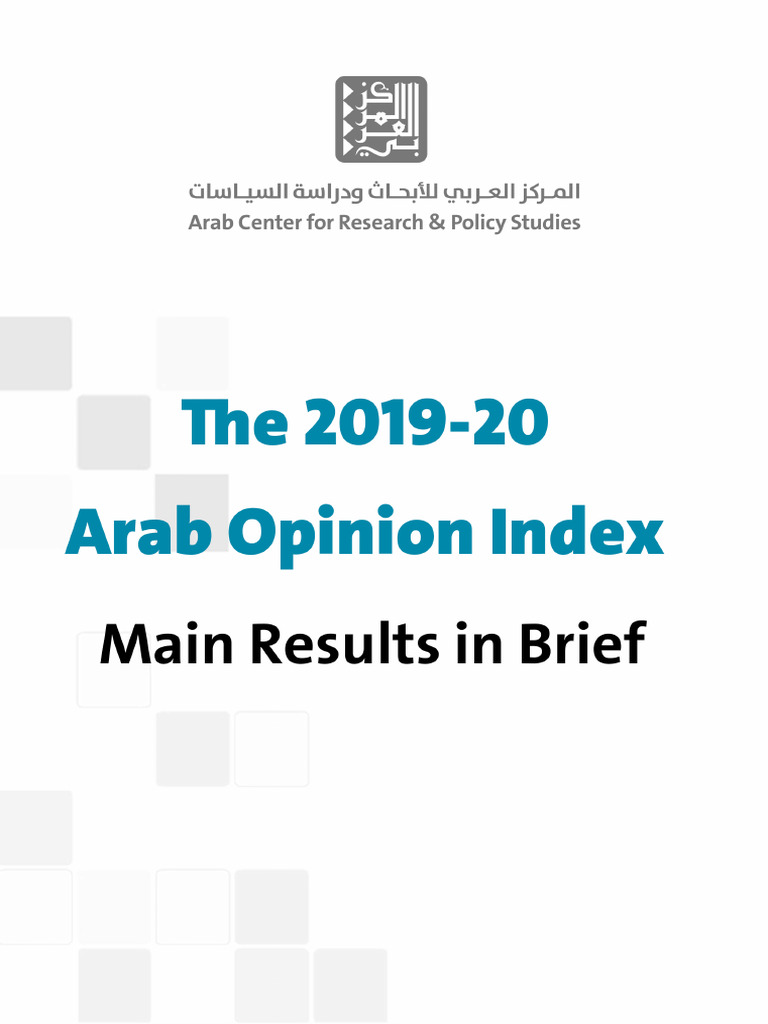 Arab Opinion Index 2019 2020 Inbreef English Version | PDF | Arab World | Political Science