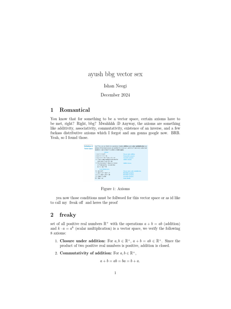 ayush_bbg_vector_sex | PDF | Vector Space | Scalar (Mathematics)