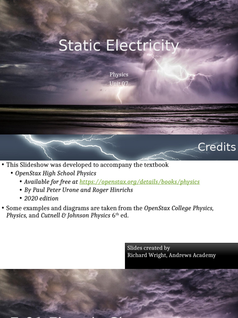 HSPhysics 07 Static Electricity | PDF | Electric Charge | Electric Field