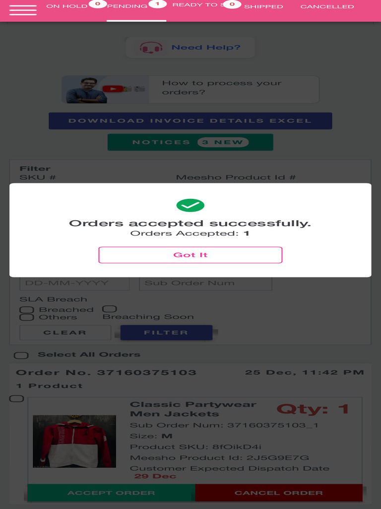 Meesho Order Management Guide | PDF