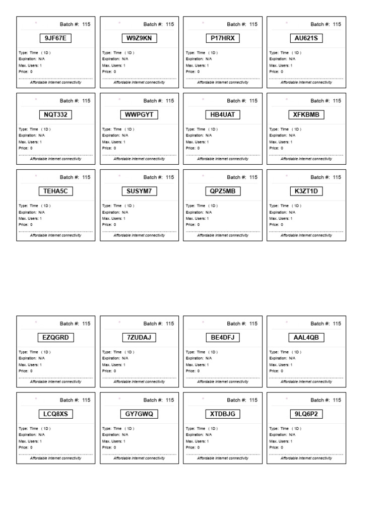 Vouchers 20 | PDF | Broadband | Internet Access