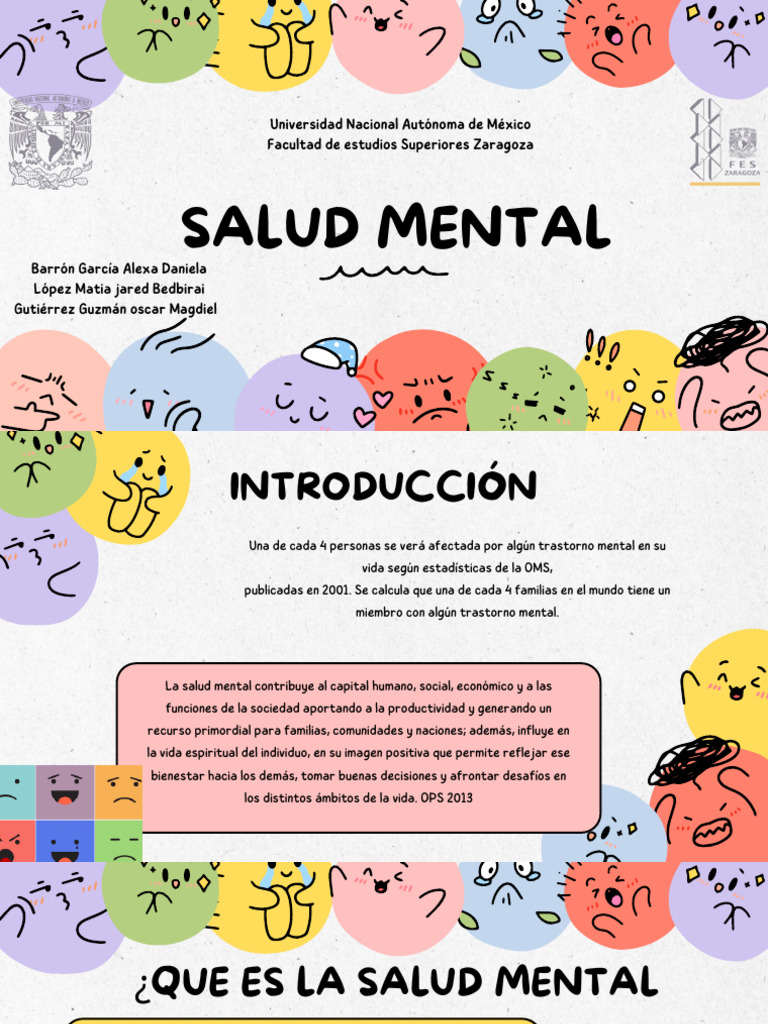 Presentación Diapositivas de Salud Mental Emociones Psicología Doodle Ilustrado Multicolores.pdf ...